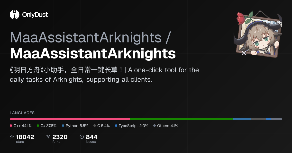 MaaAssistantArknights – Open Source Repository | OnlyDust
