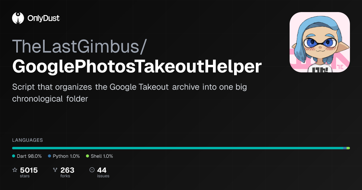 GooglePhotosTakeoutHelper – Open Source Repository - OnlyDust