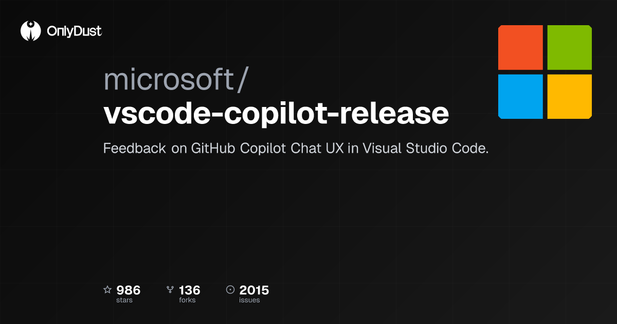 vscode-copilot-release – Open Source Repository | OnlyDust