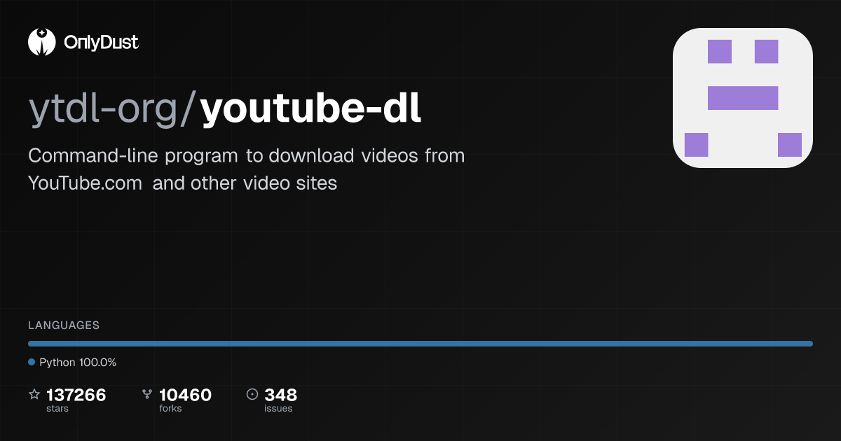 youtube-dl – Open Source Repository | OnlyDust